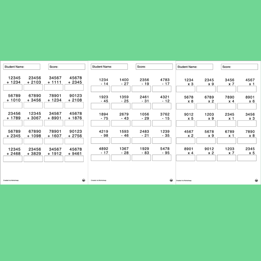 Worksheep | Create Math Worksheets Instantly with AI